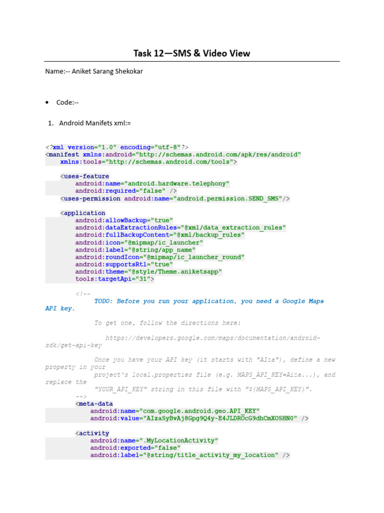 Task 12..... | PDF | Android (Operating System) | Smartphone