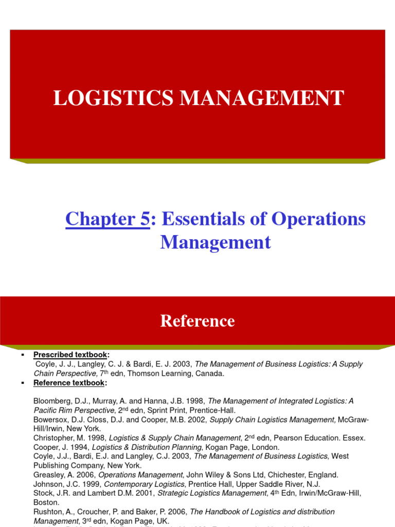 Topic 5 - Essentials of Operations Management | PDF | Operations Management | Demand