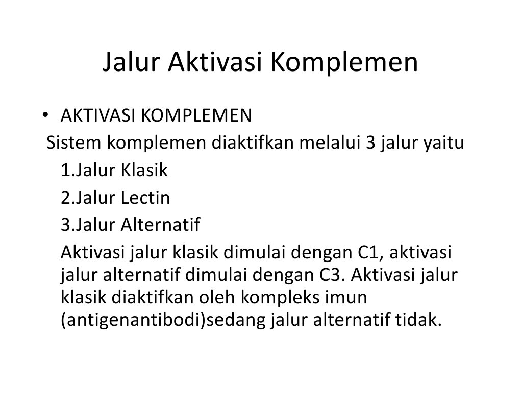 Jalur Aktivasi Komplemen | PDF