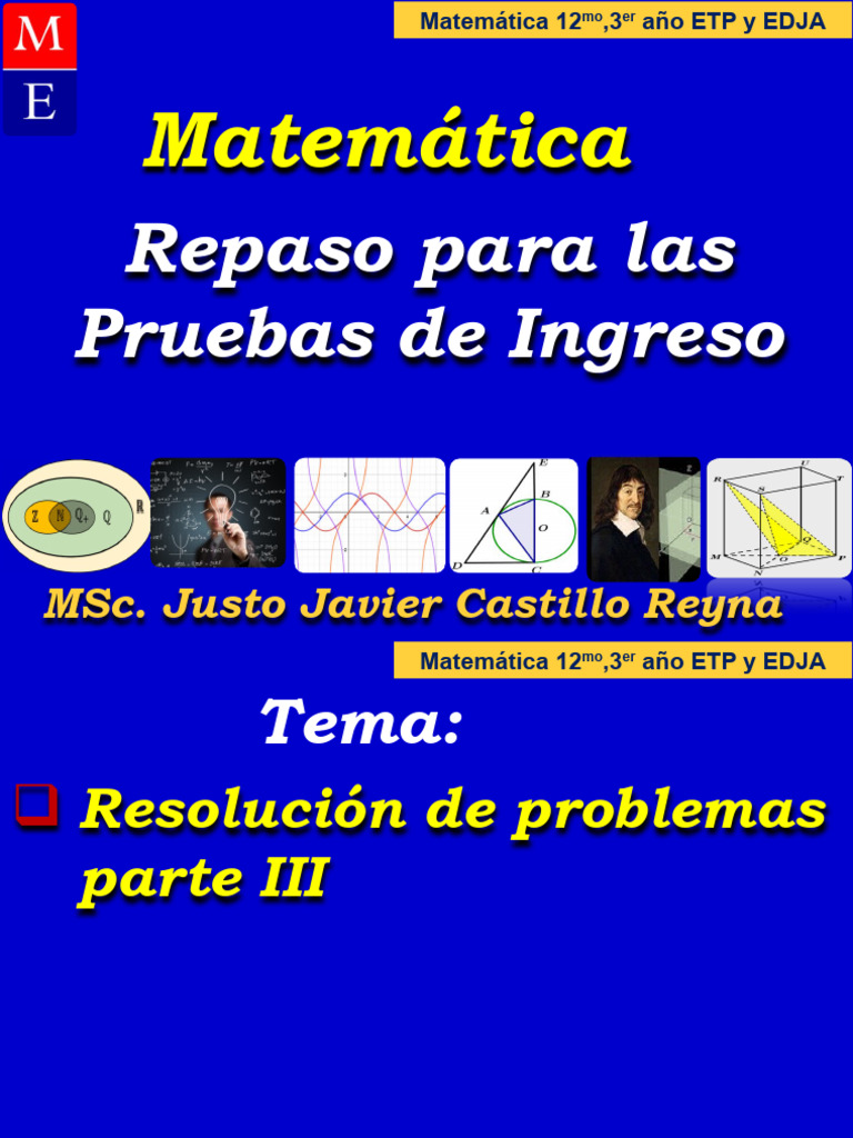 Resolución de Problemas Parte III | PDF | Ecuaciones | Matemáticas