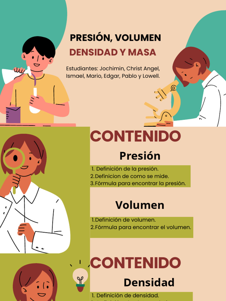 Densidad, Masa, Presión y Volumen | PDF | Filosofía | Ciencia y matemáticas