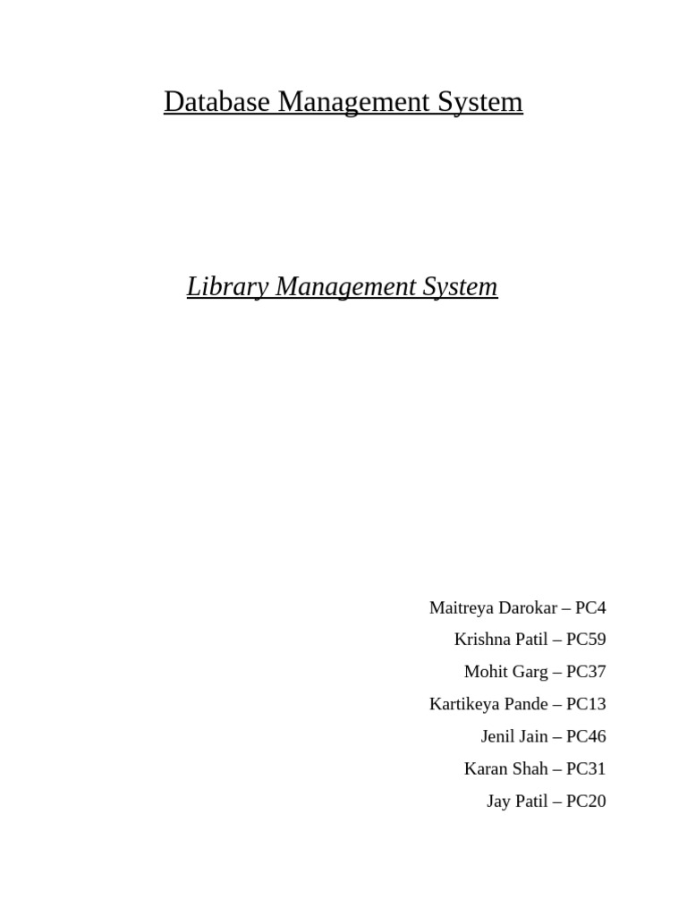 Library Management System Report | PDF | Databases | Software Design