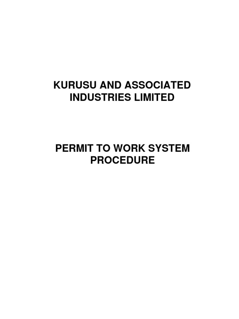 15 Permit To Work System | PDF | Occupational Safety And Health | Workplace
