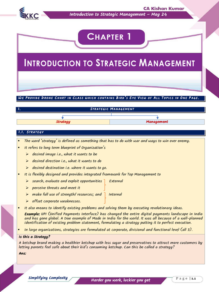 Strategic Management Overview | PDF | Strategic Management | Economics