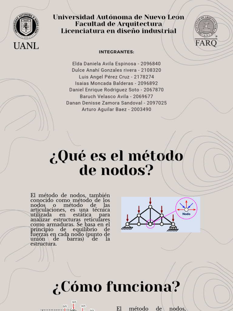 Método de Nodos en Diseño Estructural | PDF | Braguero | Física ...