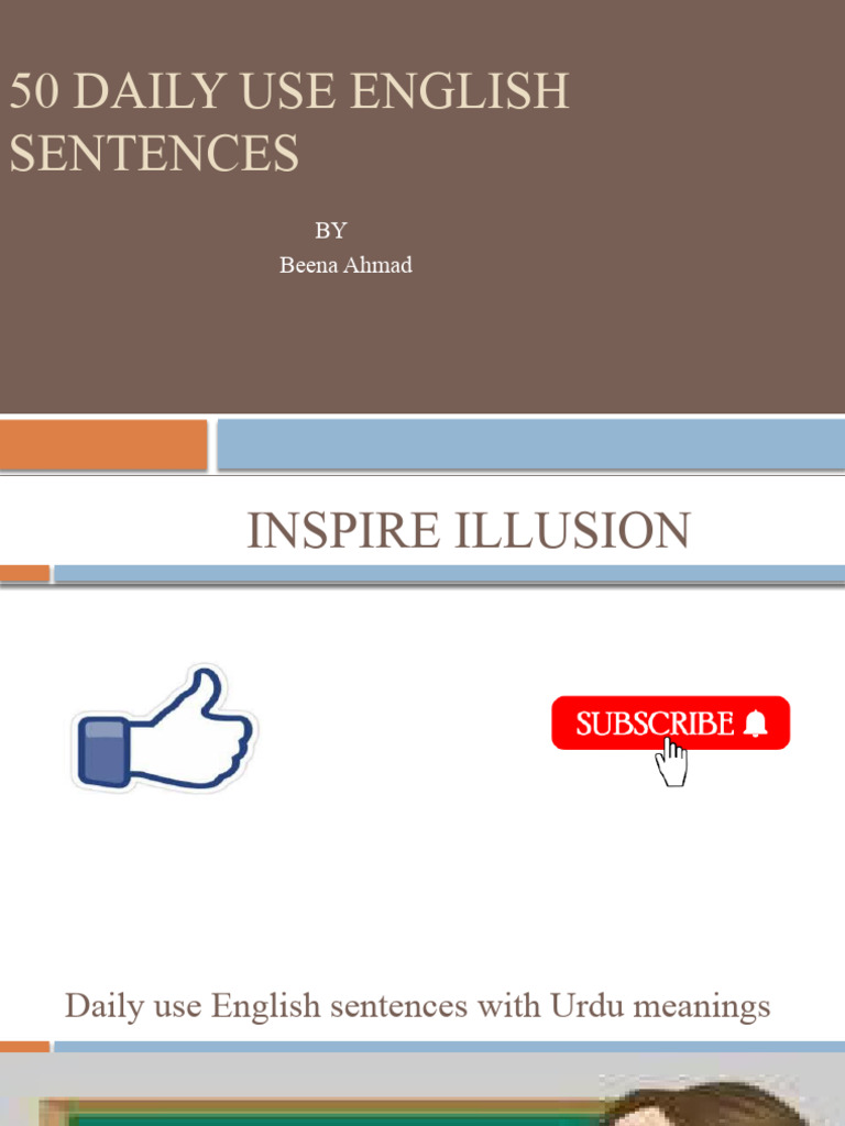 50 Daily Use ENGLISH SENTENCES | PDF