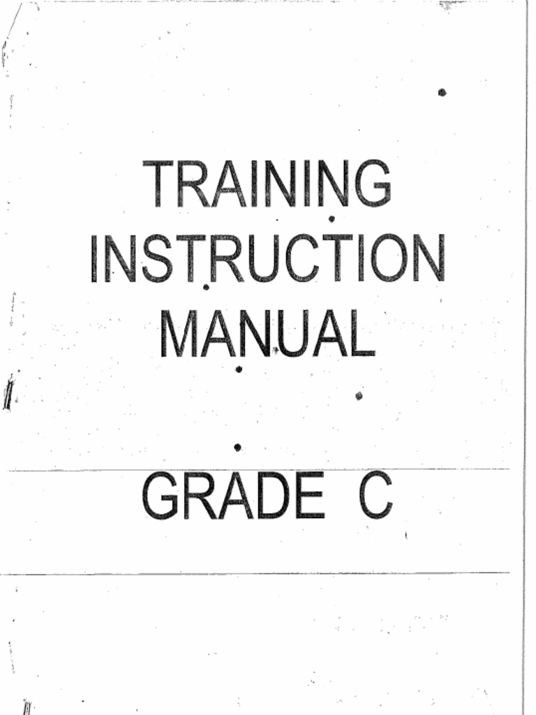 Grade C Training Instruction Manual | PDF