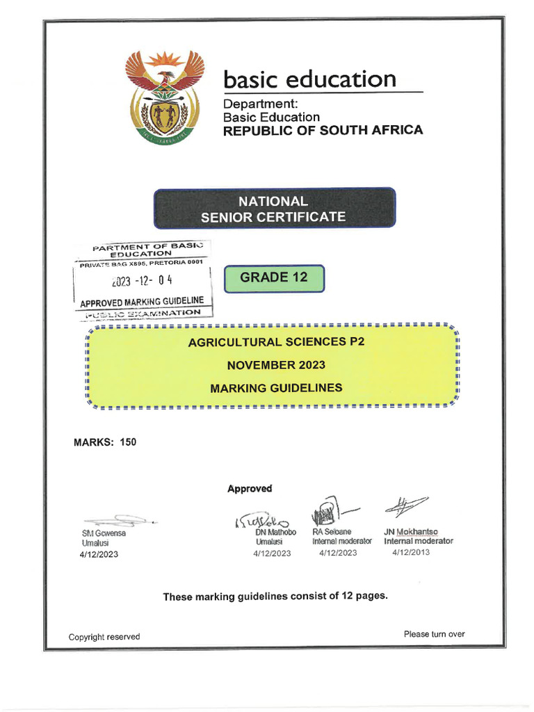 Agricultural Sciences P2 Nov 2023 MG Eng | PDF