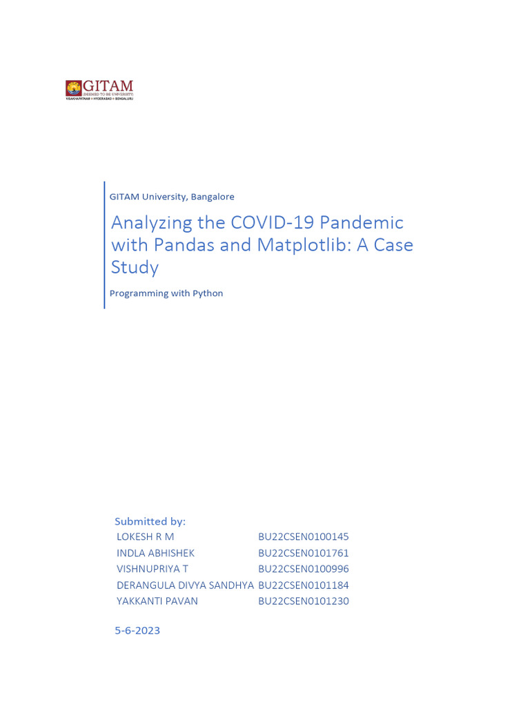 Case Study Final - Group 05 - Lokesh R M | PDF | Boolean Data Type | Computing
