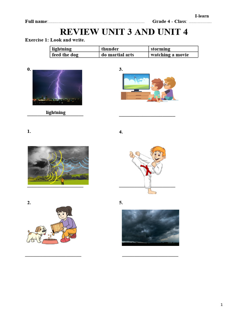 15. I-learn 4-Review Unit 1&4- tiết 15 | PDF | Career & Growth