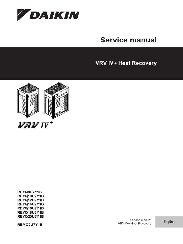 Daikin VRV IV REYQ-U7Y1B Service Manual | PDF | Power Supply | Power ...