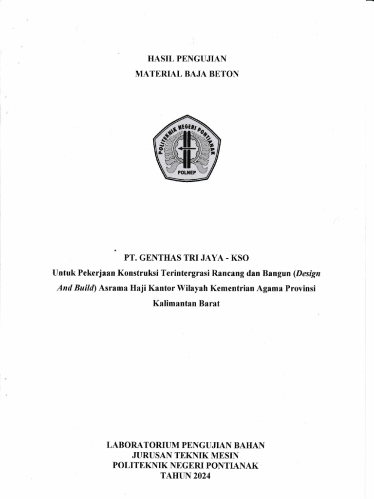 Hasil Pengujian Besi Pem. ASH 29 April 2024 | PDF