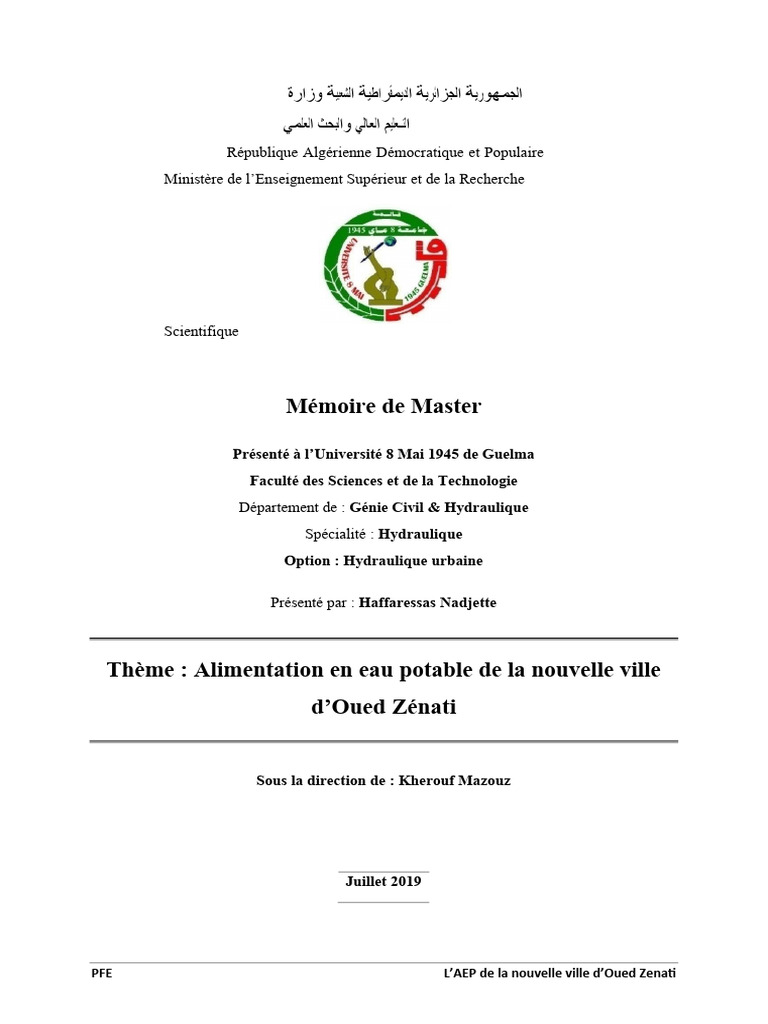 Mémoire Final 20214 | PDF | Pompe | Climat