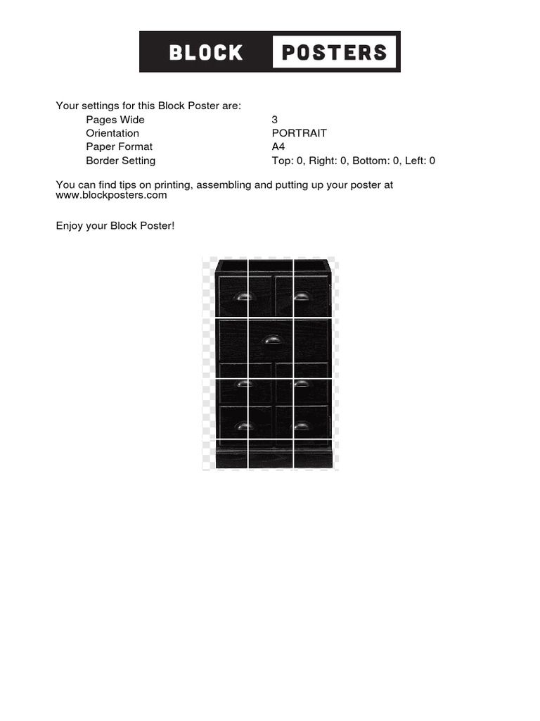Create A4 Portrait Block Poster | PDF | Home & Garden
