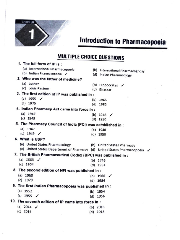 Model Question of Ceutics Ch-01 | PDF | Pharmacy | Medical Treatments