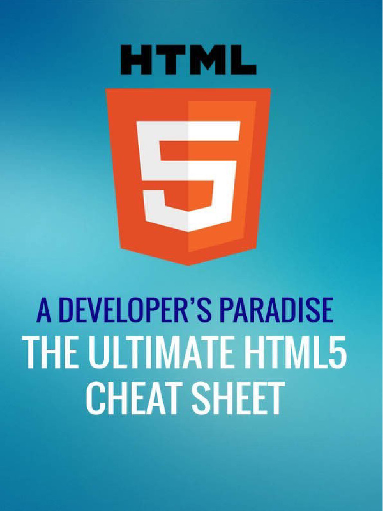 HTML5-Cheat-Sheet Edit | PDF