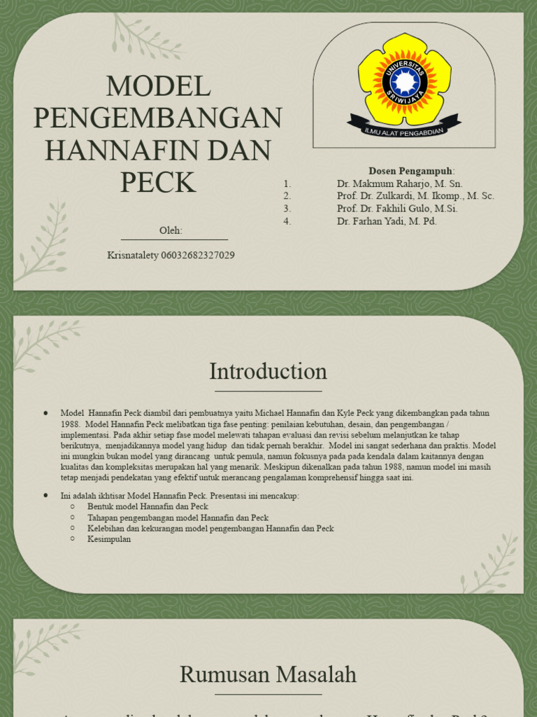Presentasi Hannafin Und Peck - Lety | PDF