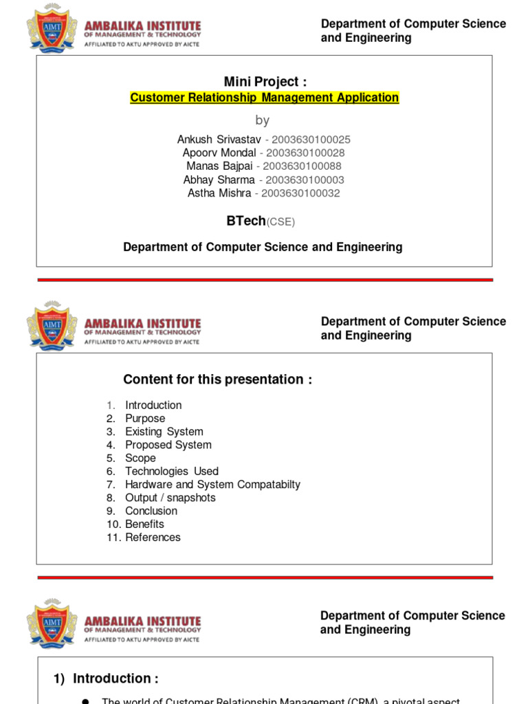 Mini Project-G1 | PDF | Customer Relationship Management | Operating System