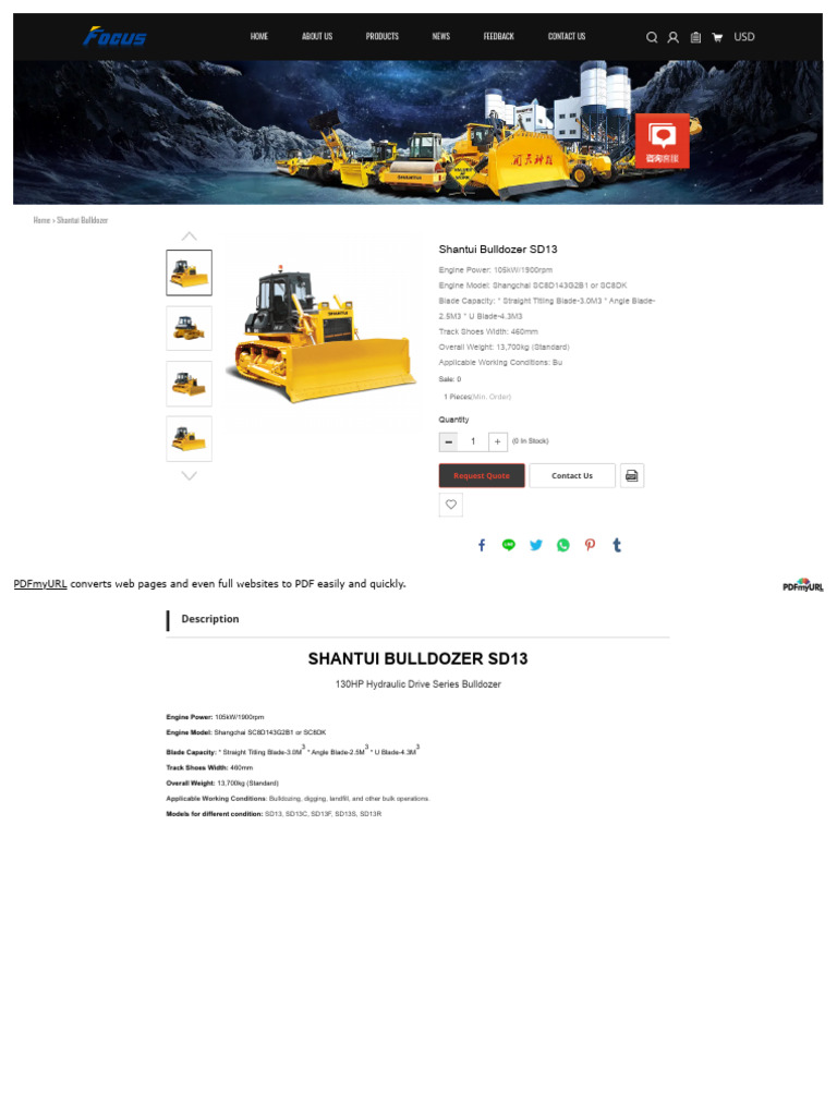Es Focus-Bulldozer Com Products Shantui-Sd13 | PDF | Engines | Fuels