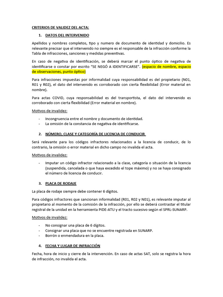 Criterios PAS | PDF | Documento de identidad | Licencia de conducir