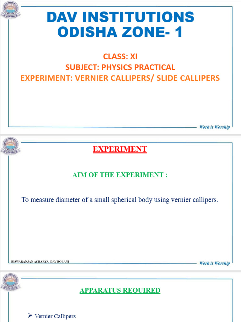 Class Xi Practical (Slide Callipers) | PDF | Probability And Statistics