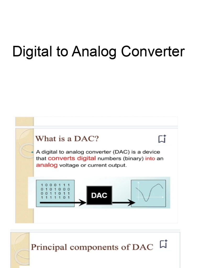 Digital to Analog Converter Types | PDF