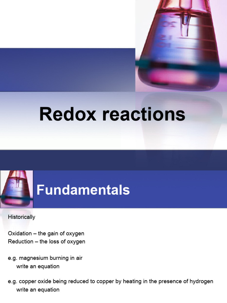 Redox Reactions Explained | PDF | Redox | Chemical Reactions