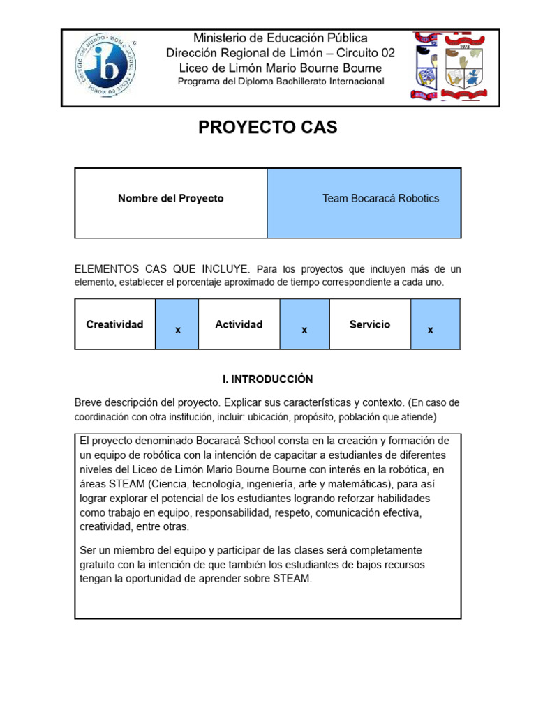 Proyecto Cas Team Bocaracá | PDF | Crecimiento personal y profesional