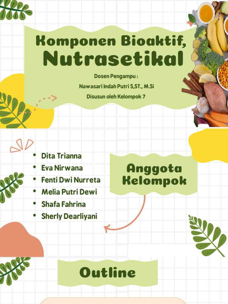 Komponen Bioaktif Nutrasetikal | PDF