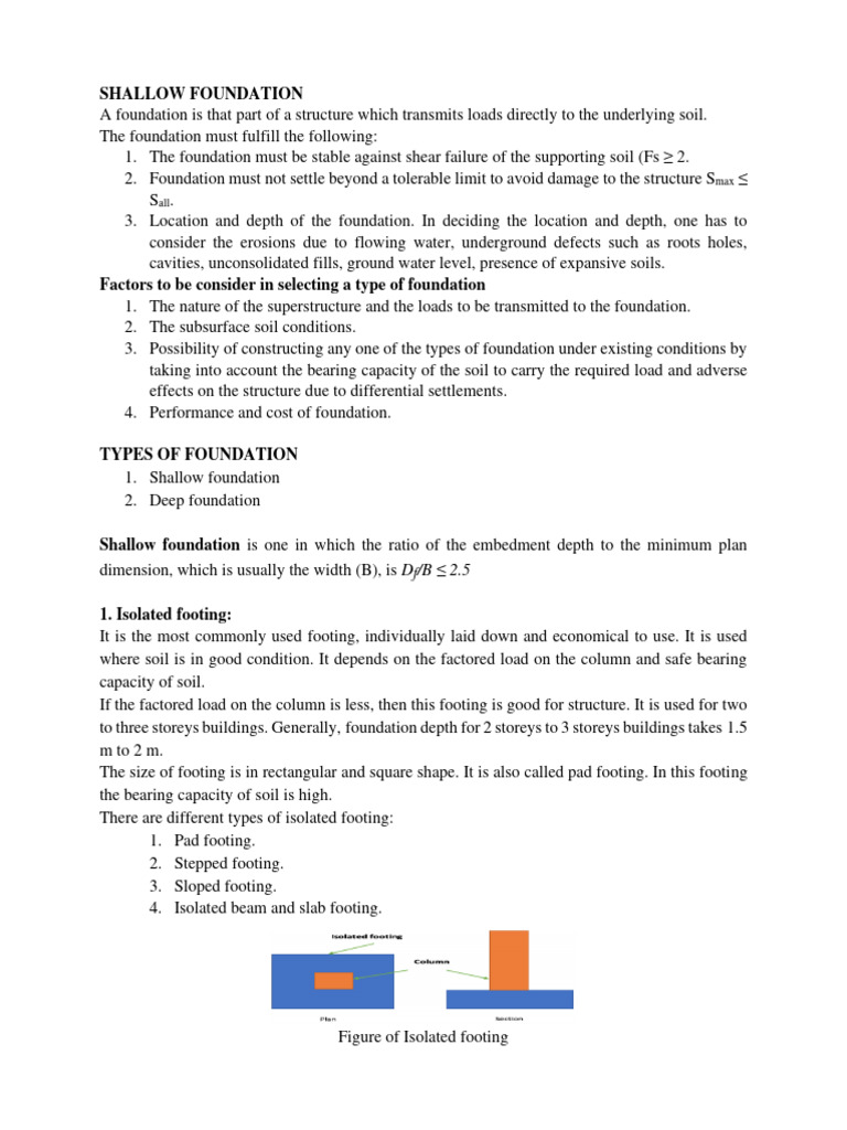 4 Shallow Foundation | PDF | Deep Foundation | Foundation (Engineering)