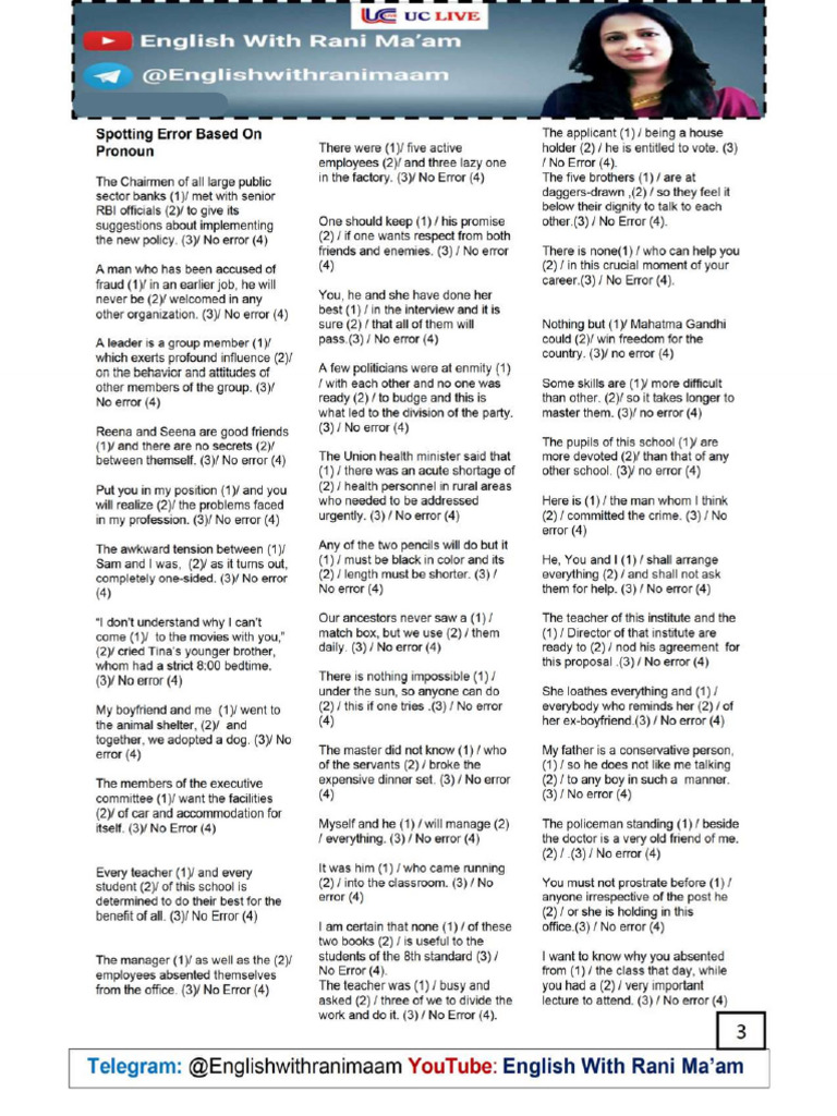 Pronoun Adjective Pdf Pdf