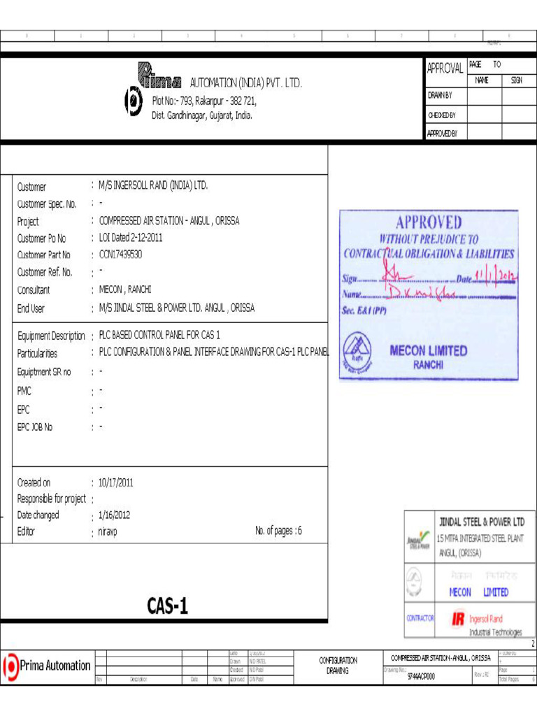 Cas-1 PLC Panel - R2 | PDF | Electrical Engineering | Computer Hardware