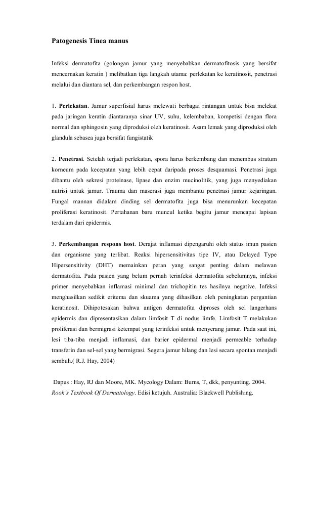Patogenesis Tinea Manus | PDF