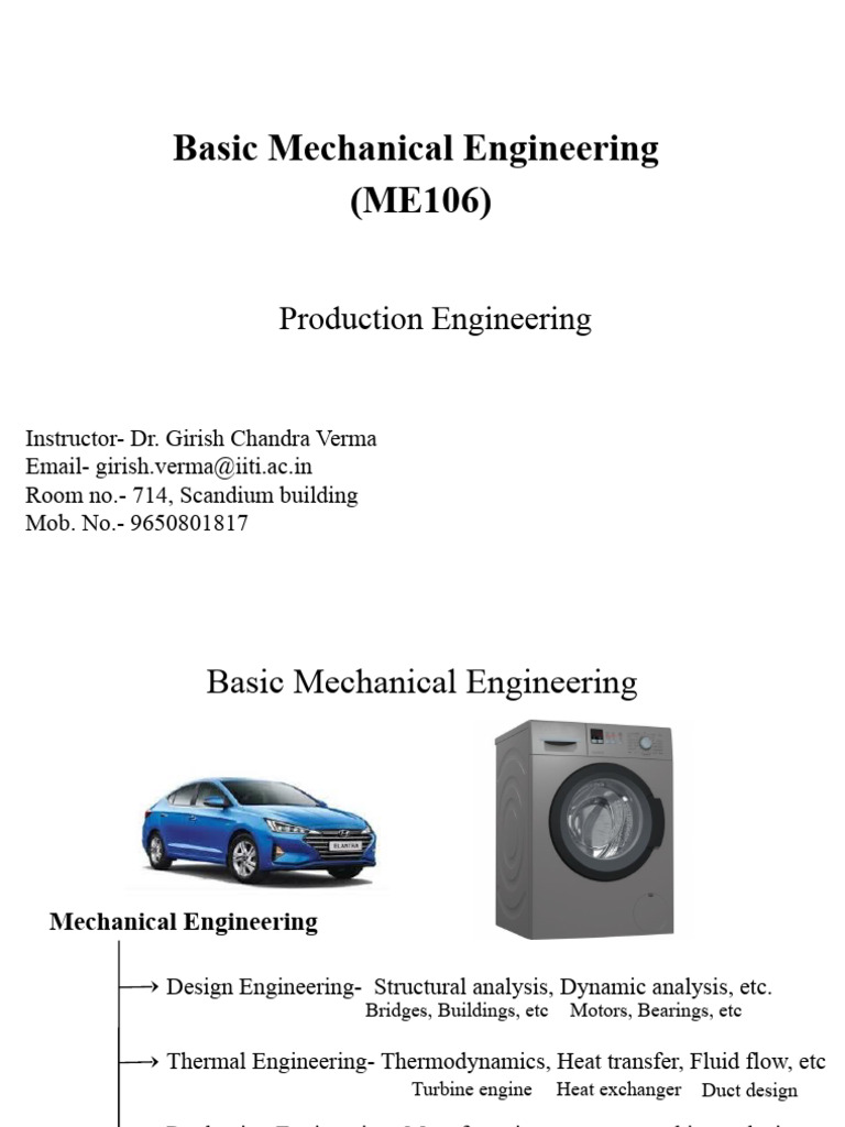 ME 106 - Lecture 1 | PDF | Engineering | Mechanical Engineering