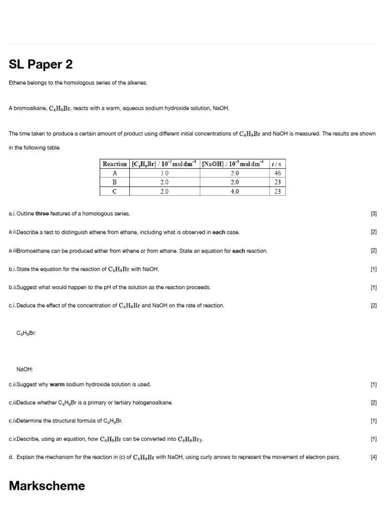 Markscheme SL Paper2 | PDF | Anode | Electrode