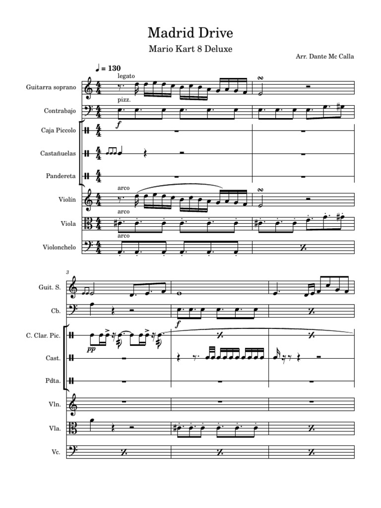 Madrid Drive Arr For Ensemble | PDF | String Instruments