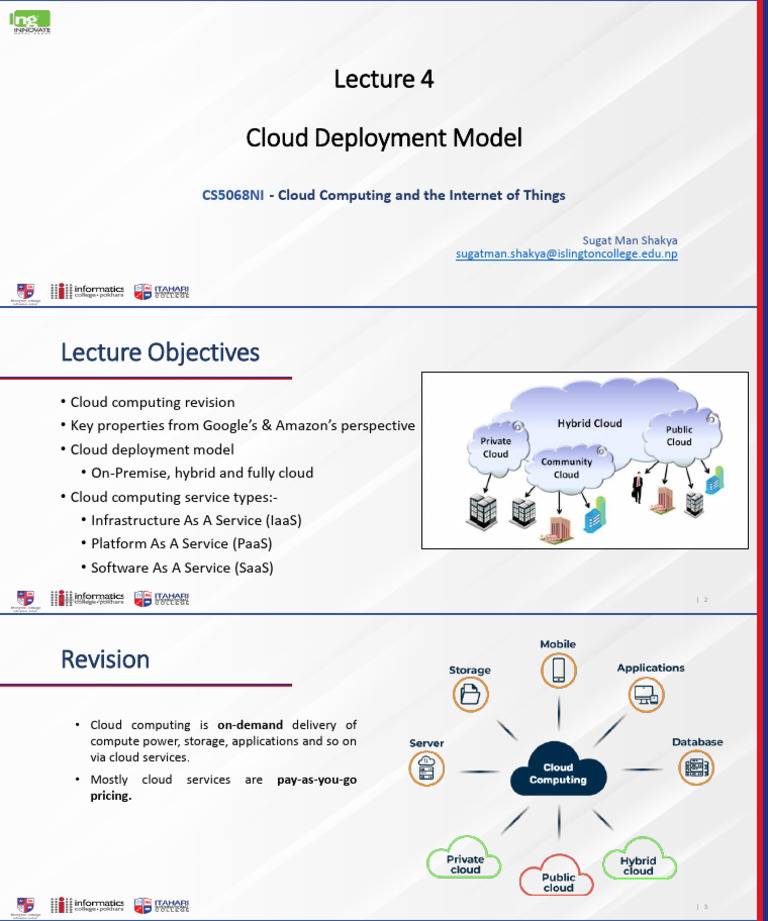 Week4Lecture 91644 | PDF | Cloud Computing | Platform As A Service