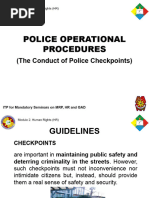 Guidelines On Police Checkpoint Operations | PDF | Search Warrant | Police