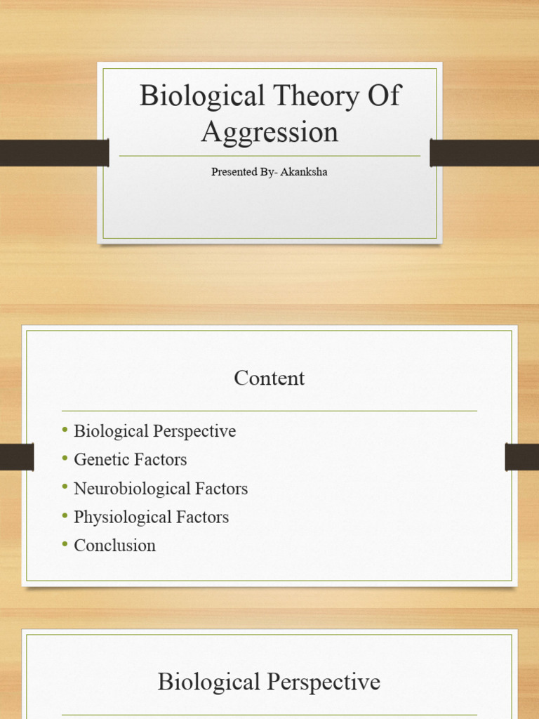 Biological Theory of Aggression | PDF | Aggression | Twin