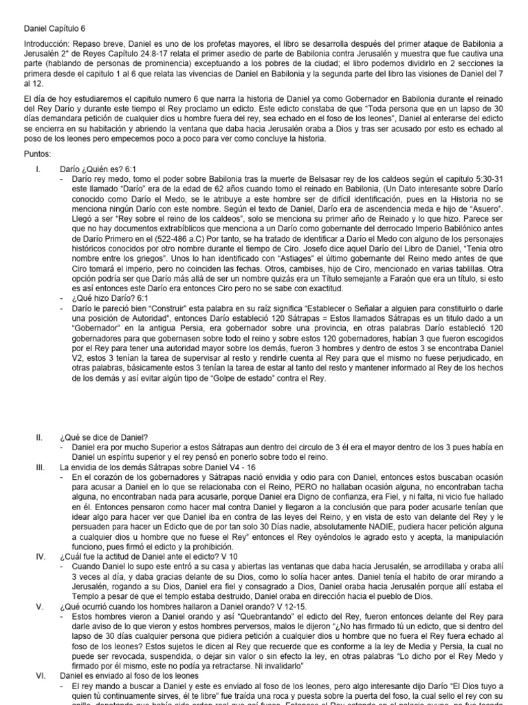 Daniel en el foso de los leones: Fe y valentía | PDF | Daniel (figura ...