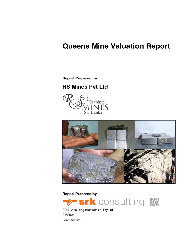 2016 Feb SRK Consulting RSMINES001 - Queens Mine Valuation | PDF ...