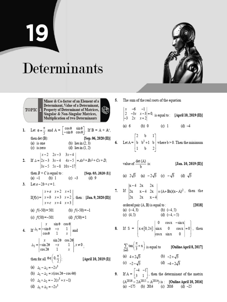 Determinants | PDF | Matrix (Mathematics) | Determinant