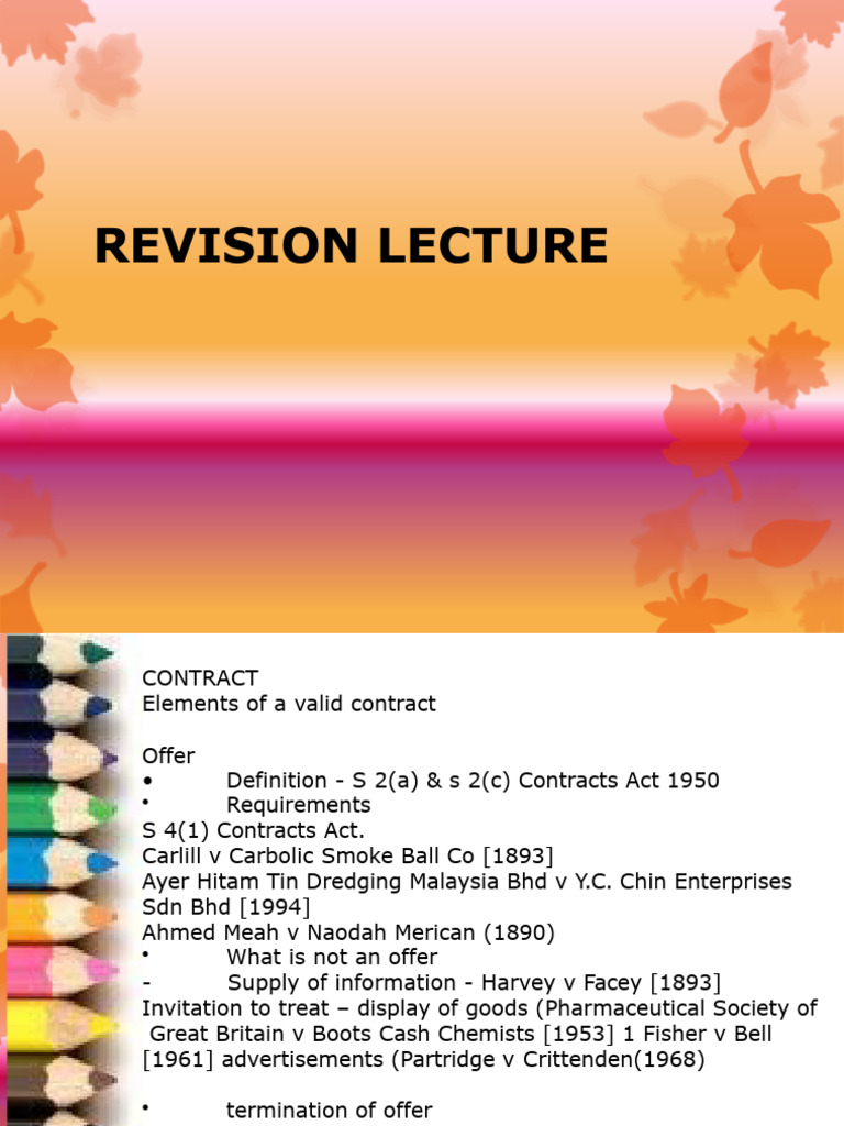 Revision Slides Final Exam Business Law | PDF | Negligence | Damages