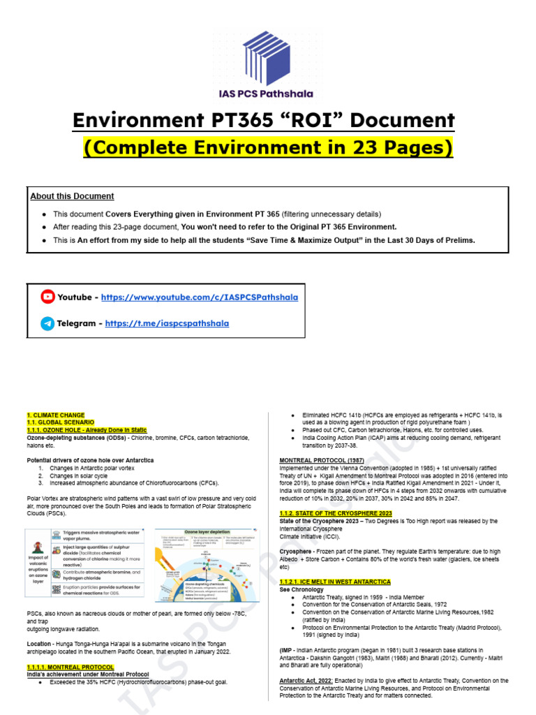 Decoded PT365 Environment Notes | PDF | Chlorofluorocarbon | Climate ...