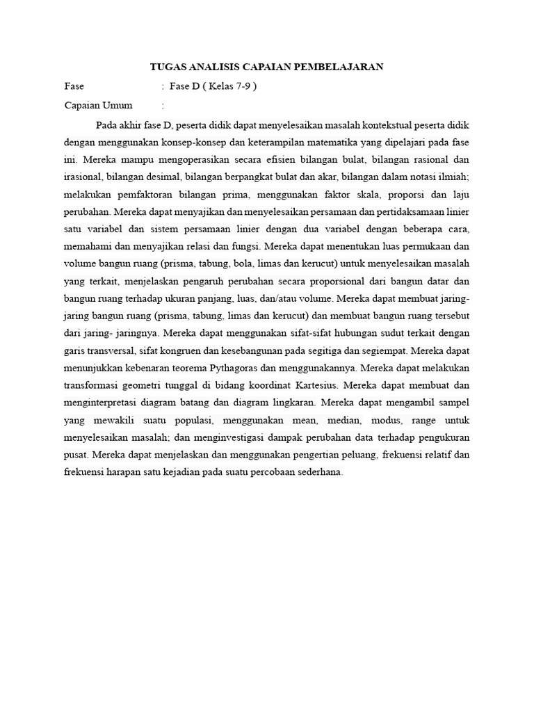 Tugas Analisis Capaian Pembelajaran PPM KLP 2 | PDF