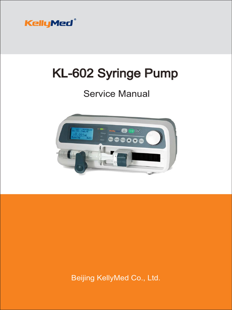 KL-602 Syringe Pump Service Manual | PDF | Power Supply | Calibration