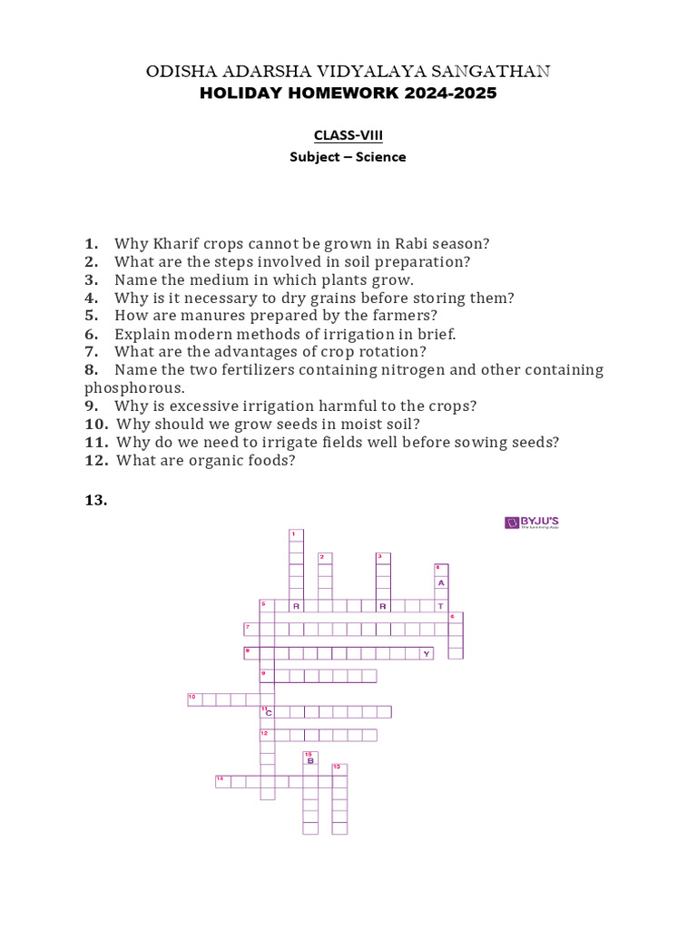 Class VIII Science | PDF | Soil | Agriculture
