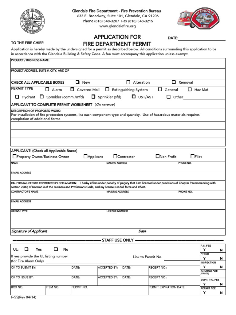 Fire Application Form Fillabl | PDF | Fire Sprinkler System | Fires