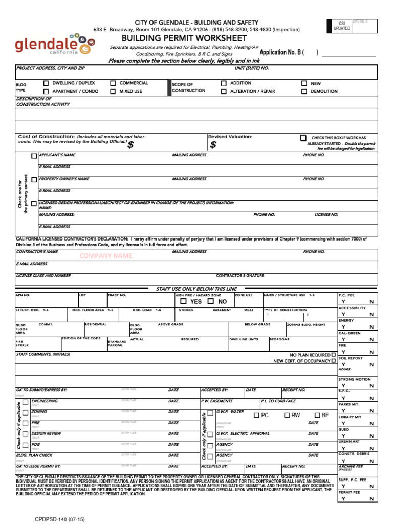 Building Permit Application Guide | PDF | Real Estate