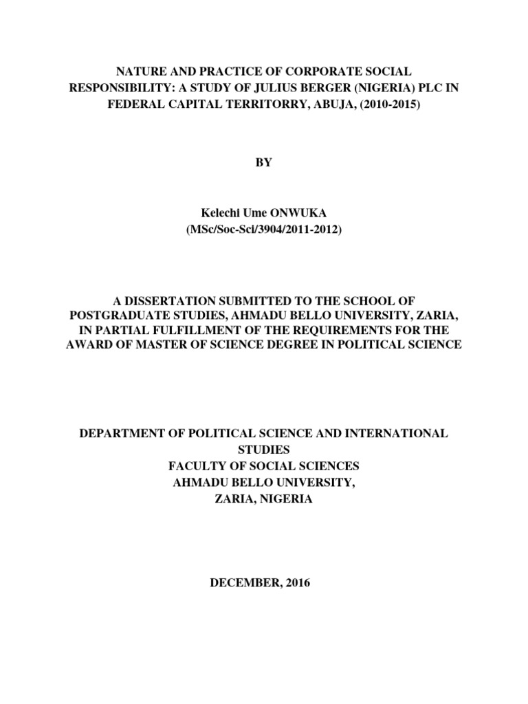 Nature and Practice of Corporate Social Responsibility | PDF ...